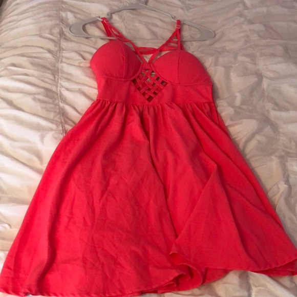 LF | Dresses | Lf Hot Pink Cutout Party Dress | Poshmark